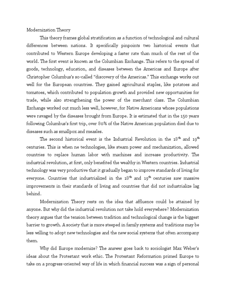 Modernization Theory | PDF
