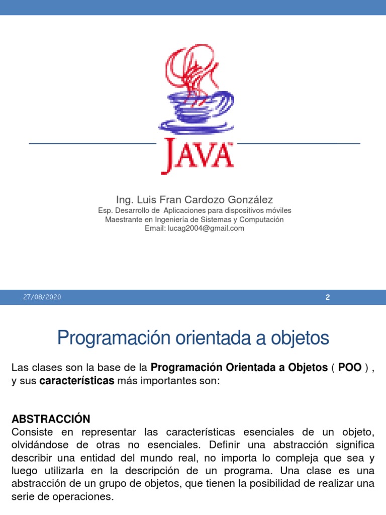Clases y Objetos Java PDF | PDF | Objeto (informática) | Clase (Programación informática)