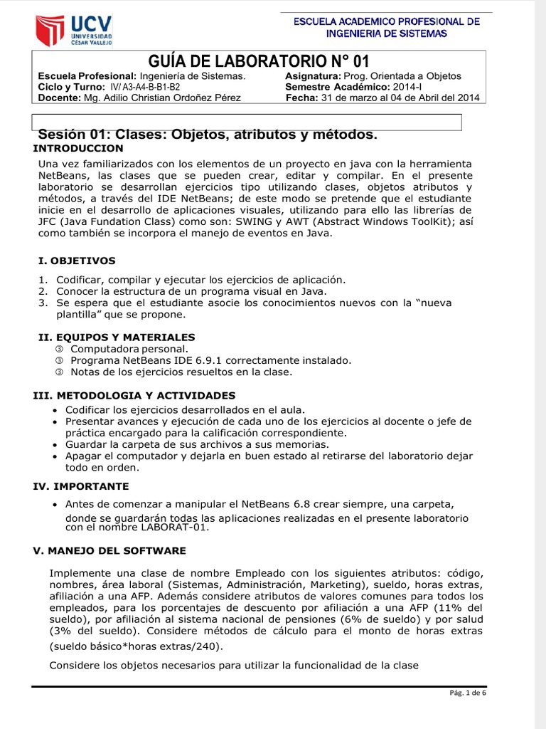 Vdocuments - MX - Guia Laboratorio N 01 Poo PDF | PDF | Java (lenguaje de programación ...