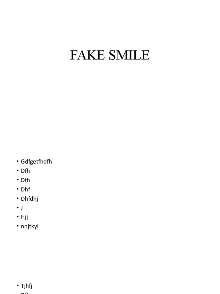 Fake Smile | PDF