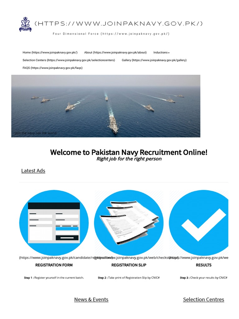 Welcome To Pakistan Navy Recruitment Online!: (HTTPS://WWW ...
