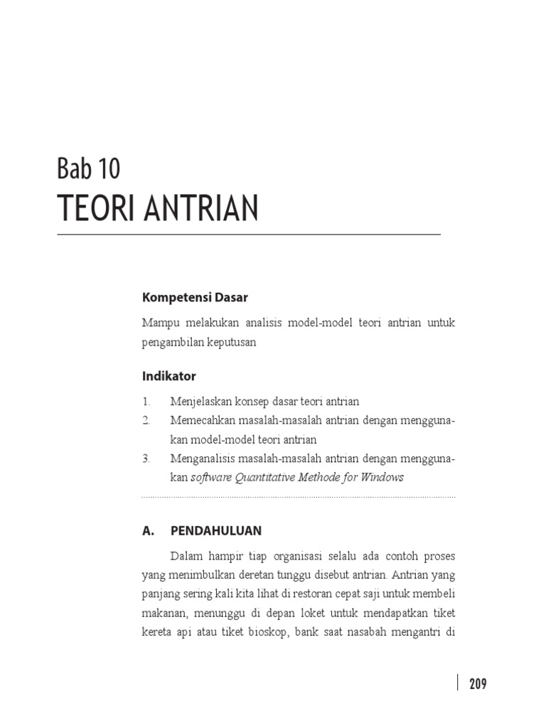 Teori Antrian | PDF