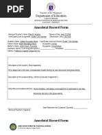 Sample Anecdotal Record Template | PDF