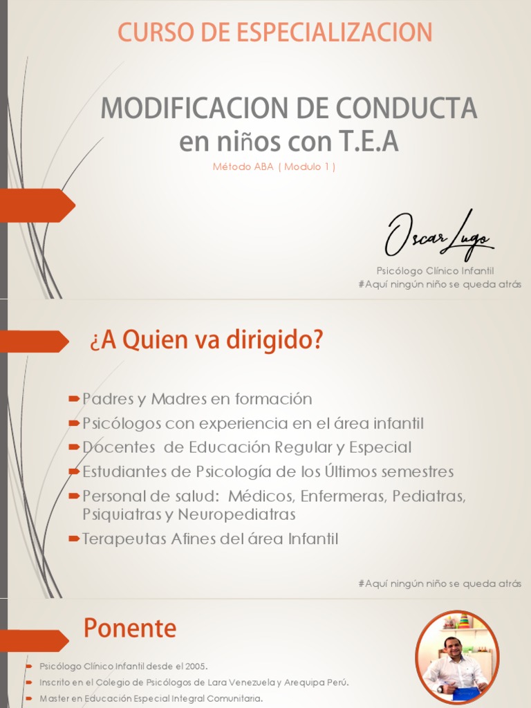 ABA Modificación de Conducta | PDF | Espectro autista | Comportamiento