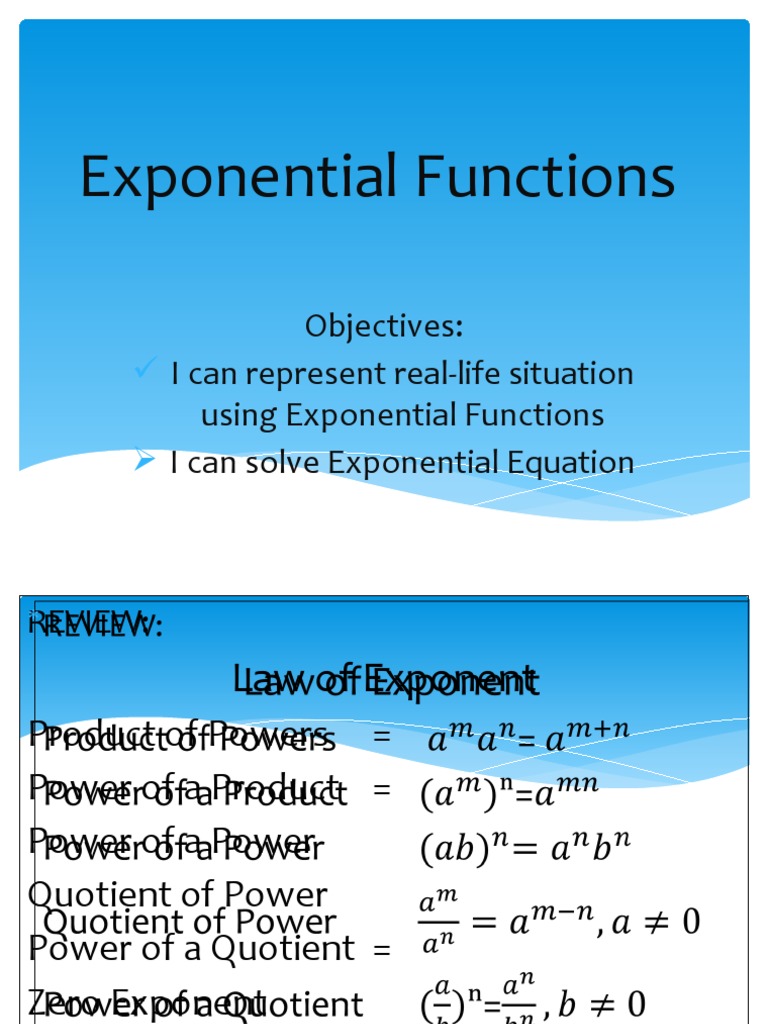 Exponential Equation | PDF