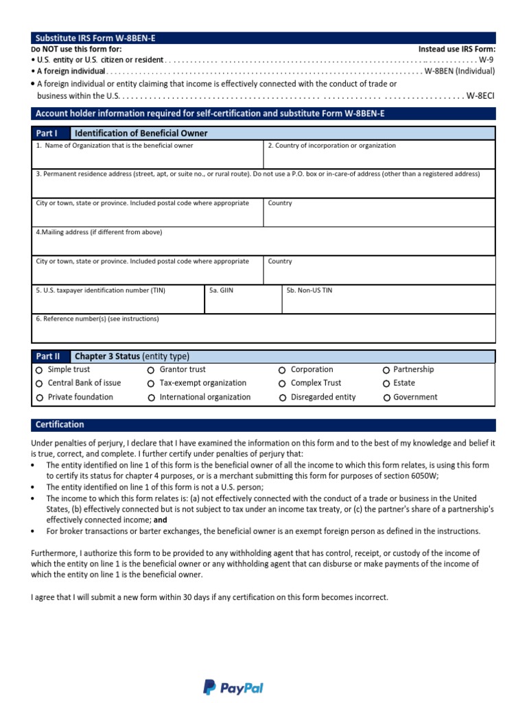 Identification of Beneficial Owner | PDF | Irs Tax Forms | Trust Law