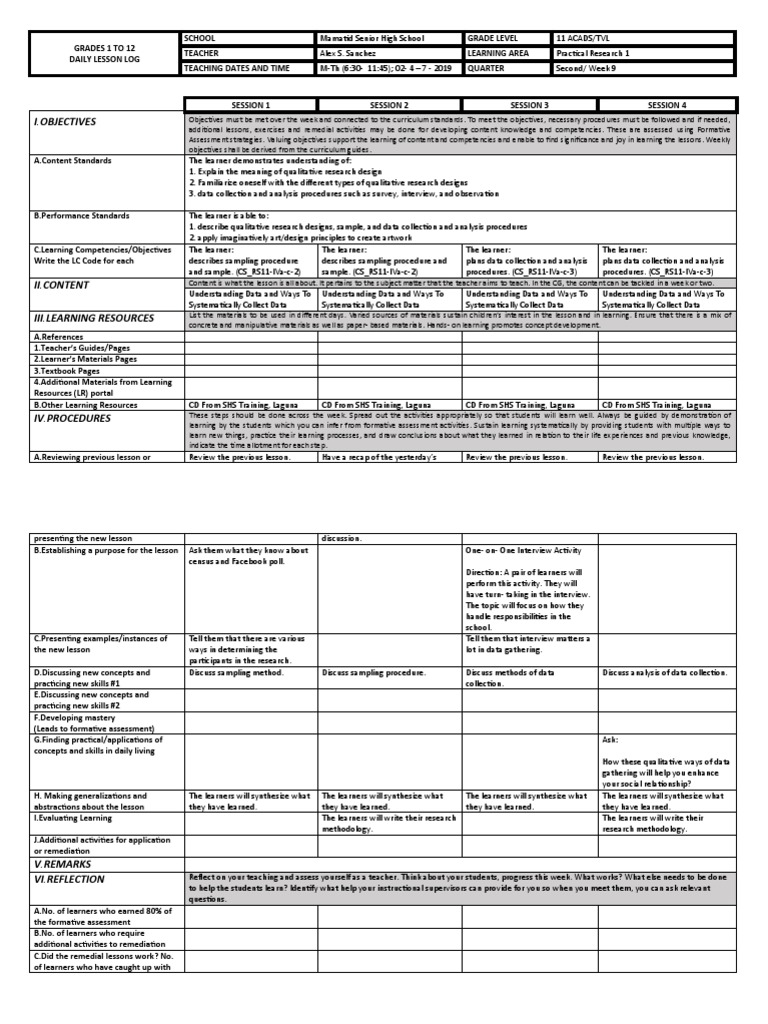 Pr 1 Week 2 Q2 Pdf Educational Assessment Learning