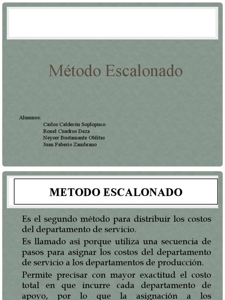Metodo Escalonado | PDF