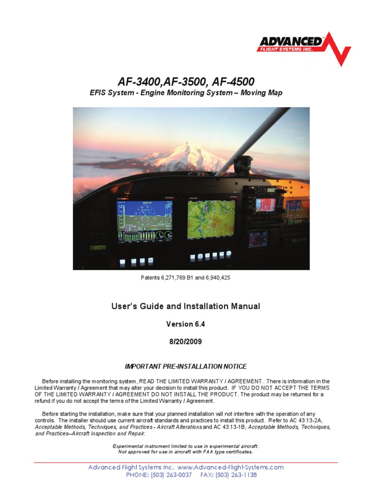 Af-3000 20system 20manual 20v6.4 | PDF | Airspeed | Aerospace