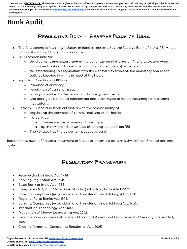 Bank Audit Complete | PDF | Reserve Bank Of India | Banks