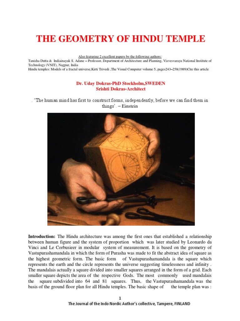 The Geometry of Hindu Temple | PDF | Line (Geometry) | Geometry