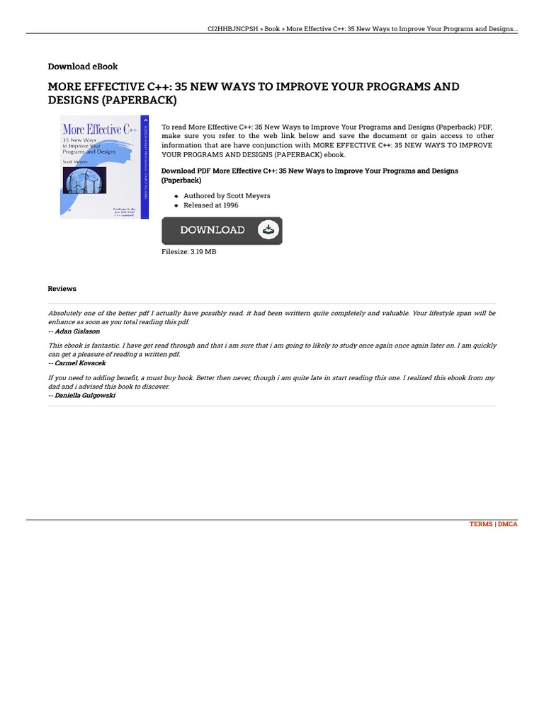 umPvcVIB More Effective C 35 New Ways To Improve Your Pro 020163371X PDF | PDF | Career & Growth ...