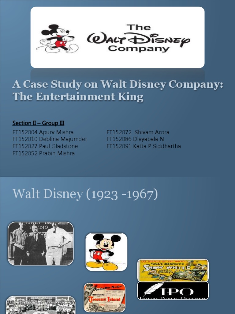 The Walt Disney Company - CASE ANALYSIS PDF | PDF | The Walt Disney ...