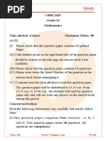 MATHEMATICS-Sample Paper | PDF | Circle | Area