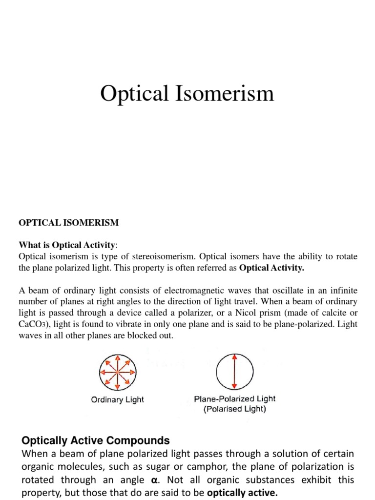 Optical Isomers