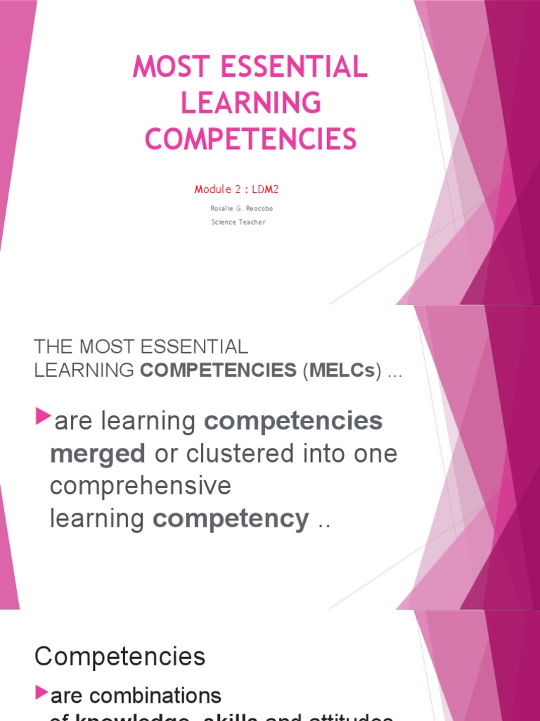Most Essential Learning Competencies: Module 2: LDM2 | PDF | Curriculum ...