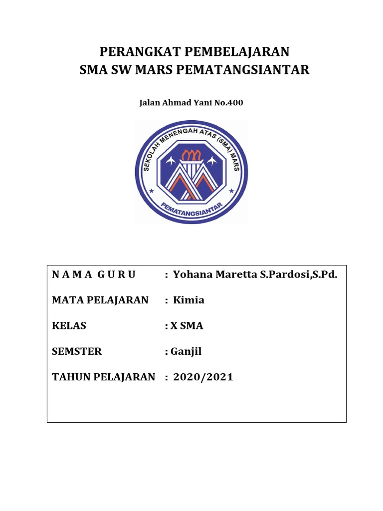 Cover RPP Sma Mars | PDF