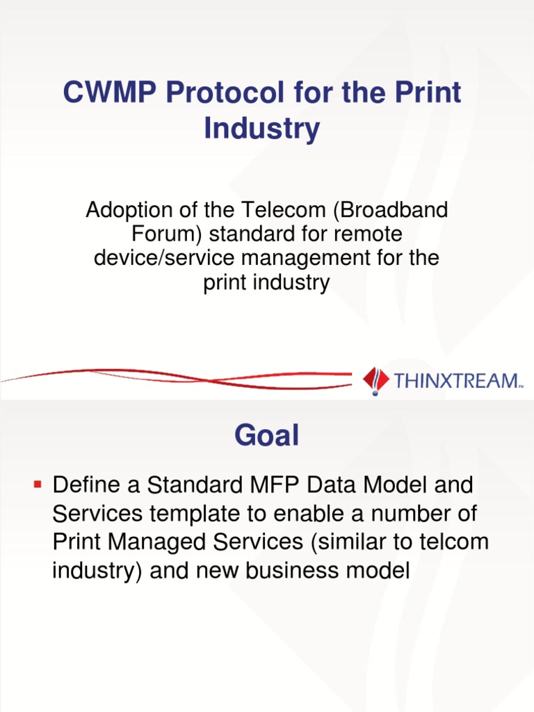 CWMP - Protocol - For - The - Print - Industry - Aht Ver3 | PDF ...