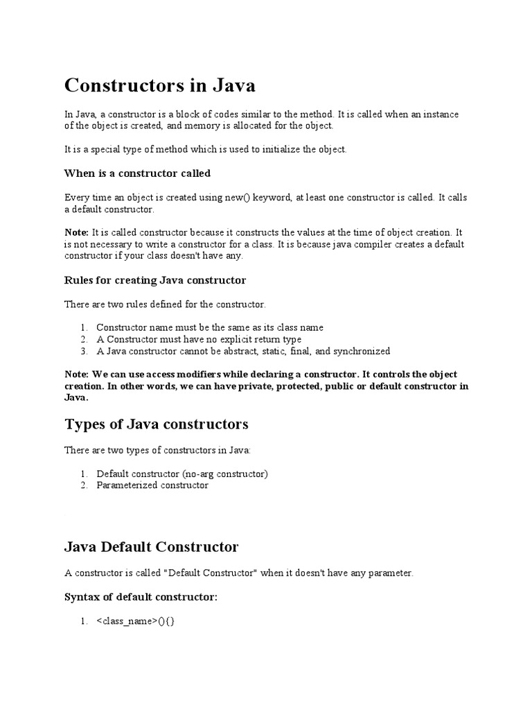 10 Constructor and Types of Constructor 28 Jul 2020material - I - 28 ...