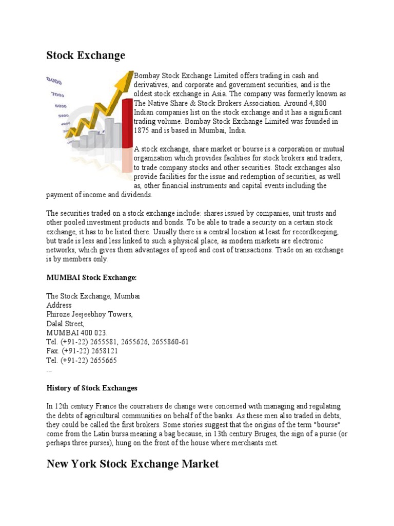 Stock Exchange | PDF | Stock Exchange | Stocks