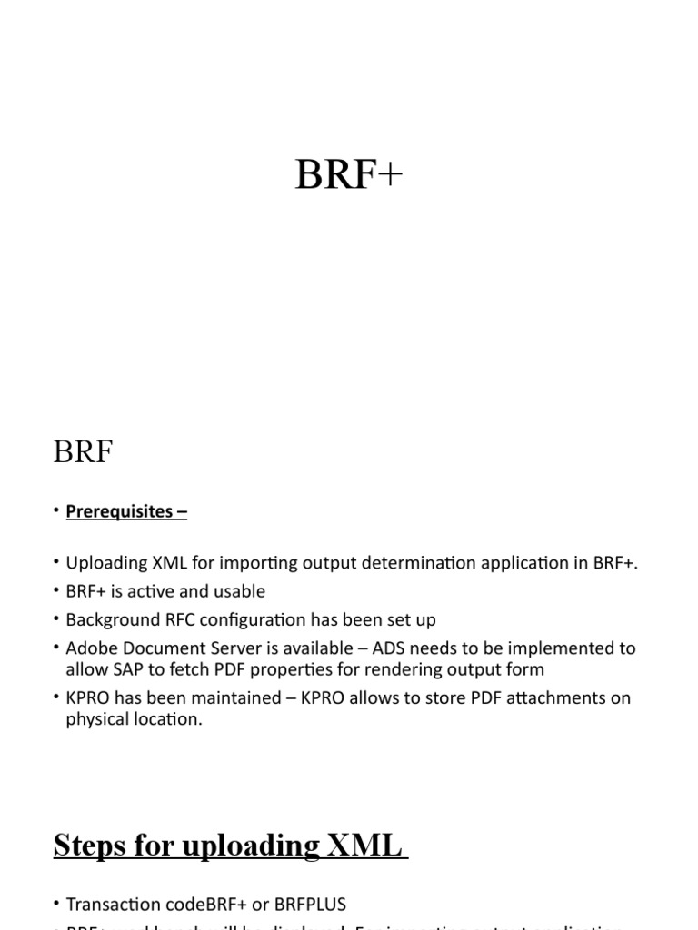 Sap S4 Hana BRF+ | Download Free PDF | Computing | Computer Data