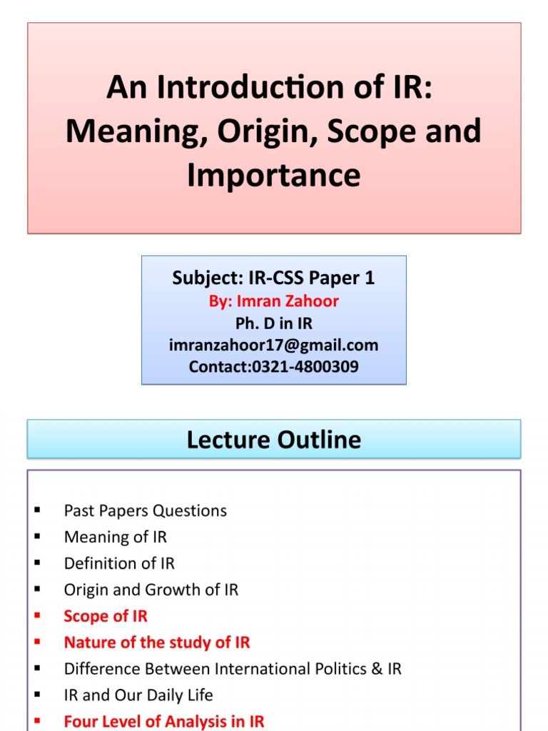 Introduction to International Relations | PDF | Computers | Technology ...