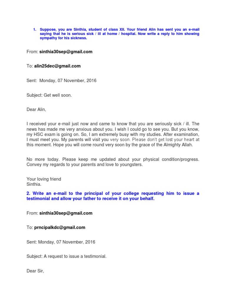 HSC Email 2020 | PDF