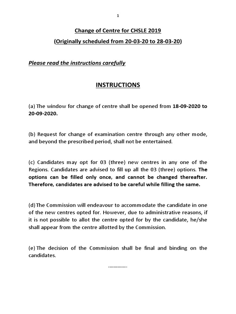 Instructions: Please Read The Instructions Carefully | PDF