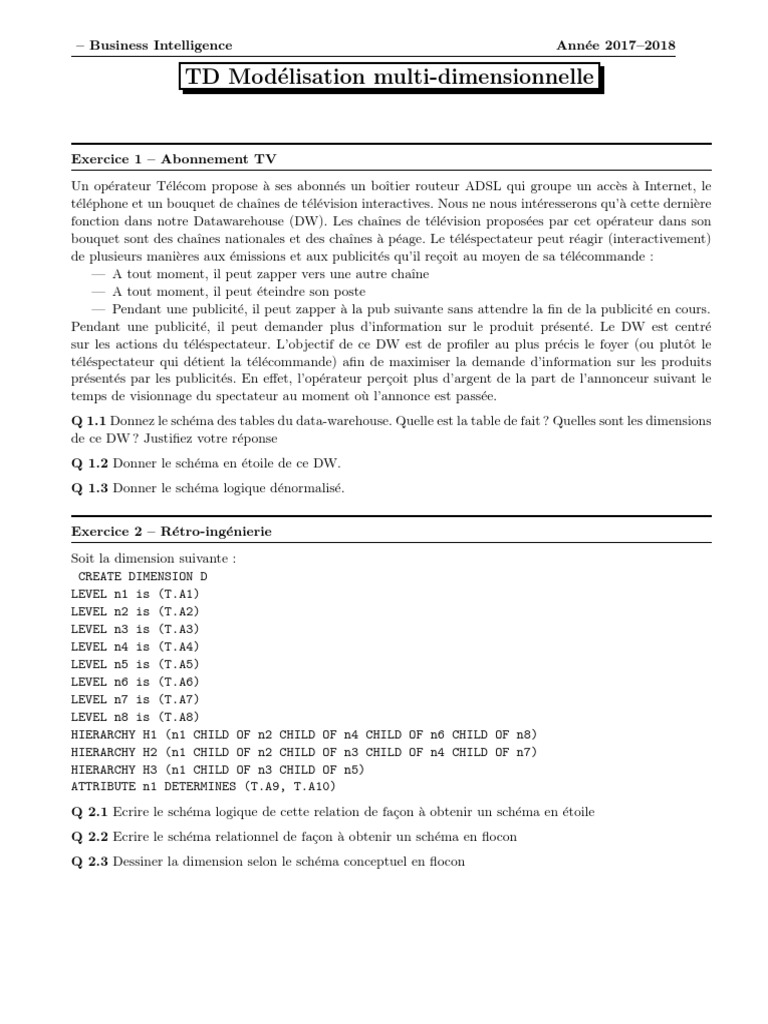 TD Modelisation PDF | PDF | Publicité | Données