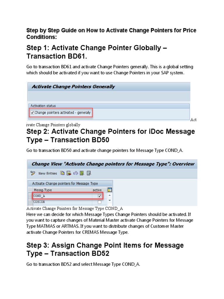Activate Change Pointers for Pricing | PDF | Pointer (Computer ...