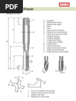 Tablas de Roscas Metricas y Whitworth PDF | PDF | Madera | Mecanizado