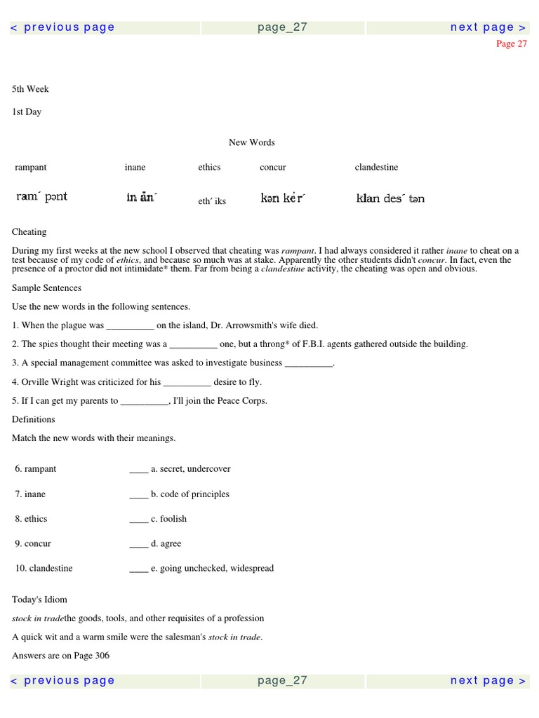 Week 5-1100 Words You Need To Know | PDF