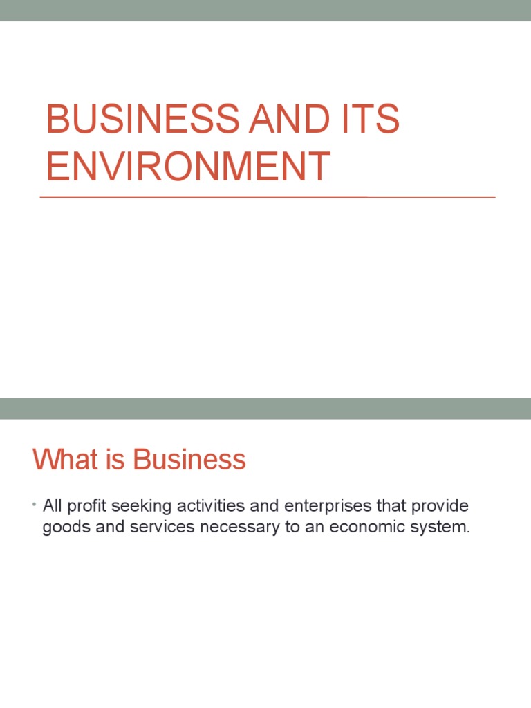 Business and Its Environment Chapter 2 | PDF | Profit (Economics ...