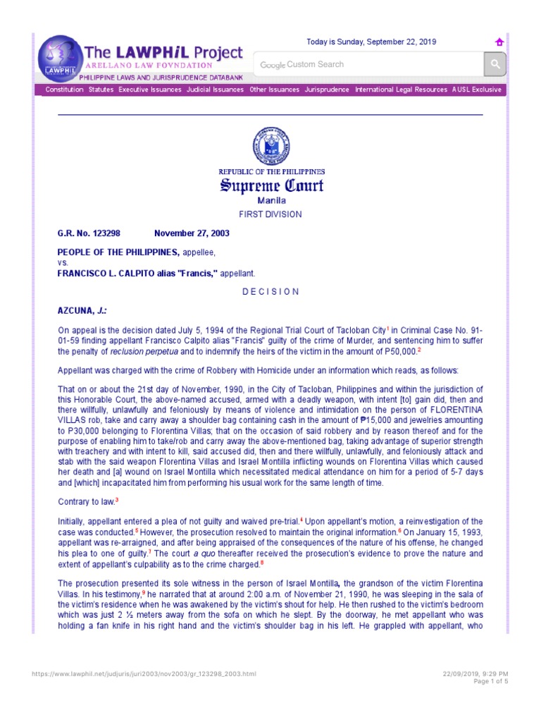 PP V Calpitojs | PDF | Mitigating Factor | Plea