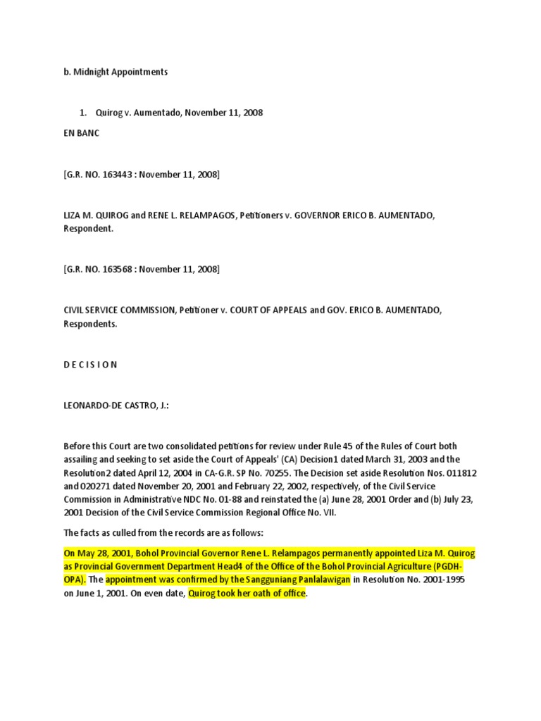Midnight Appointments FULLTEXT | PDF | Pleading | Appeal