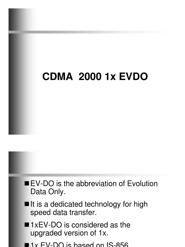 CDMA 2000 1x EVDO | PDF | Telecommunications Standards | Internet Protocols
