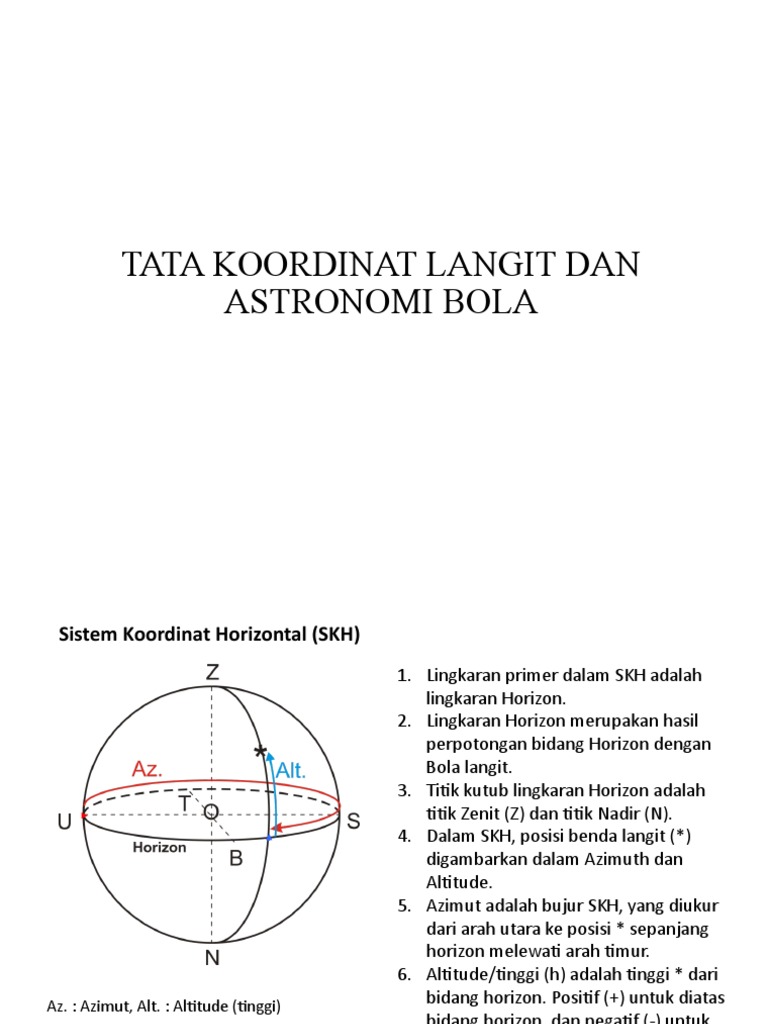 Tata Koordinat Langit Dan Astronomi Bola | PDF