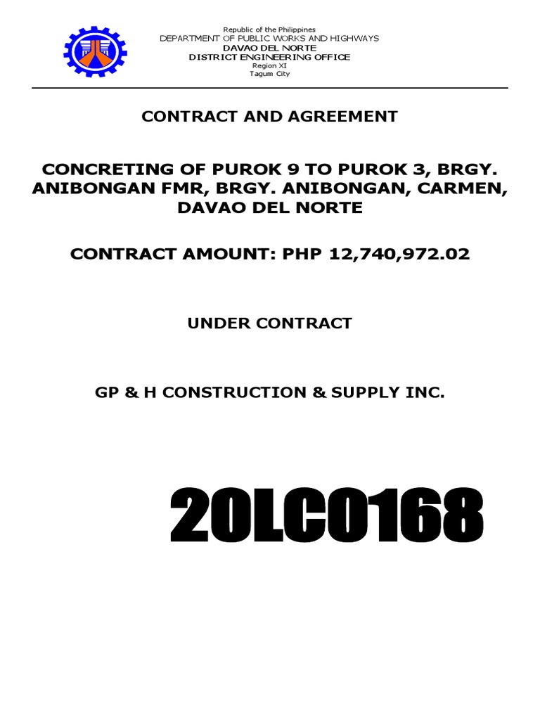 Concreting of Purok 9 To Purok 3, Brgy. Anibongan FMR, Brgy. Anibongan, Carmen, Davao Del Norte ...