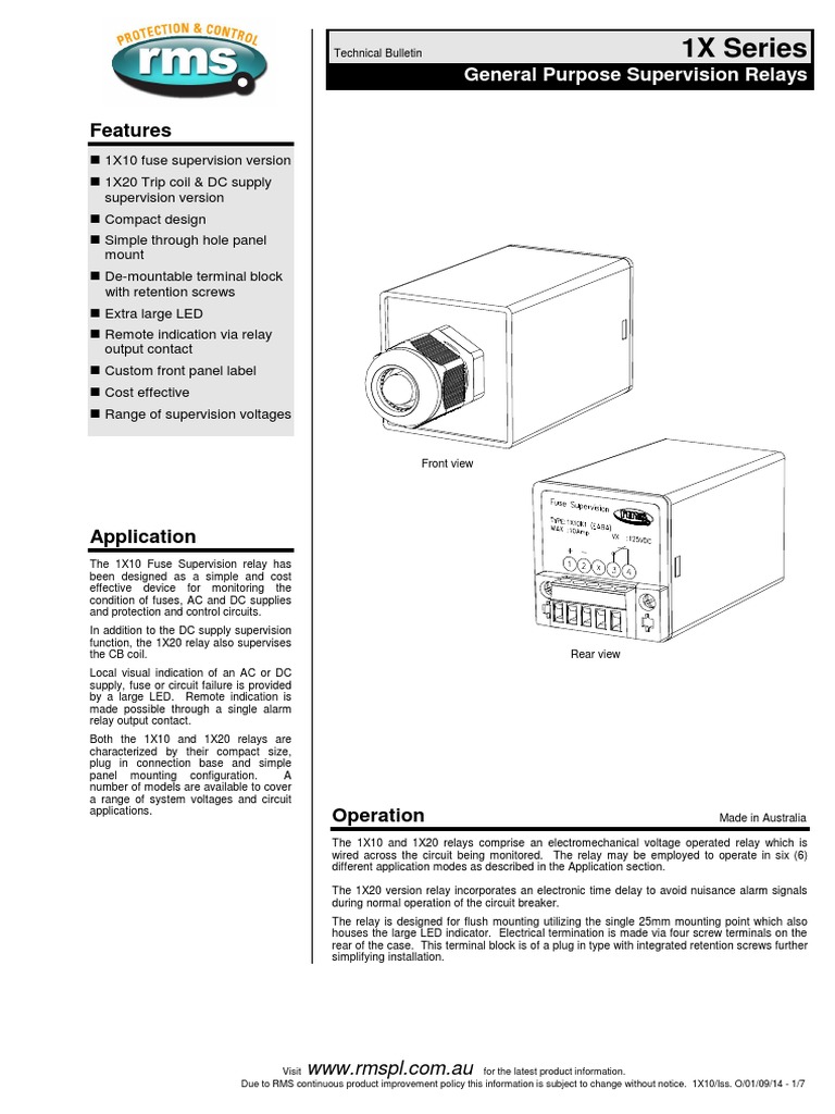 Compact General Purpose Supervision Relays for Monitoring Fuses ...