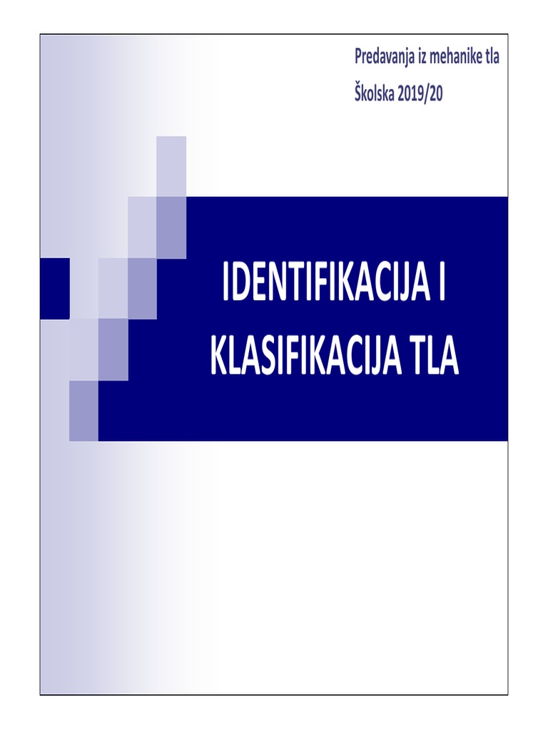 2 - Identifikacija I Klasifikacija Tla PDF | PDF