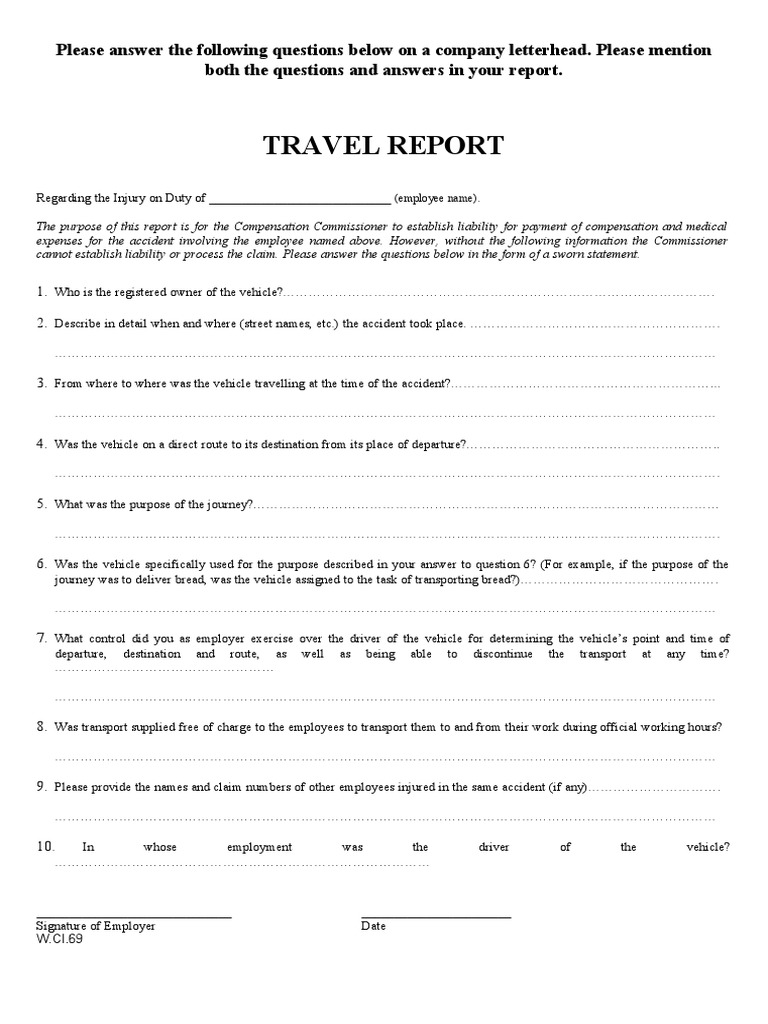 WCI69 Travel Report | PDF | Government | Business
