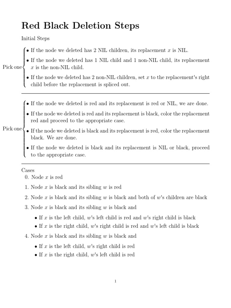 Red Black Deletion Steps | PDF | Algorithms And Data Structures | Family