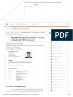 OJT Resume Sample for IT Students | PDF