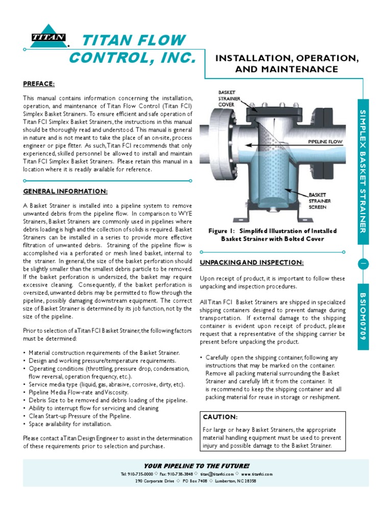 Titan Flow Control, Inc.: Installation, Operation, and Maintenance ...