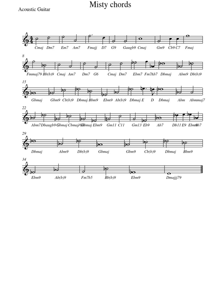 Misty Chords | PDF