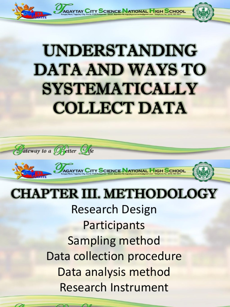 Understanding Data and Ways To Systematically Collect Data PDF | PDF | Qualitative Research ...