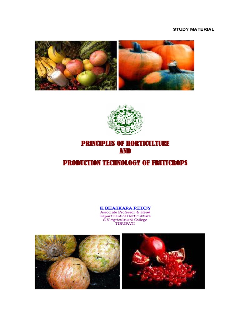Principles of Horticulture | PDF | Horticulture | Vegetables