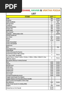 Comprehensive Pooja Items List | PDF | Foods
