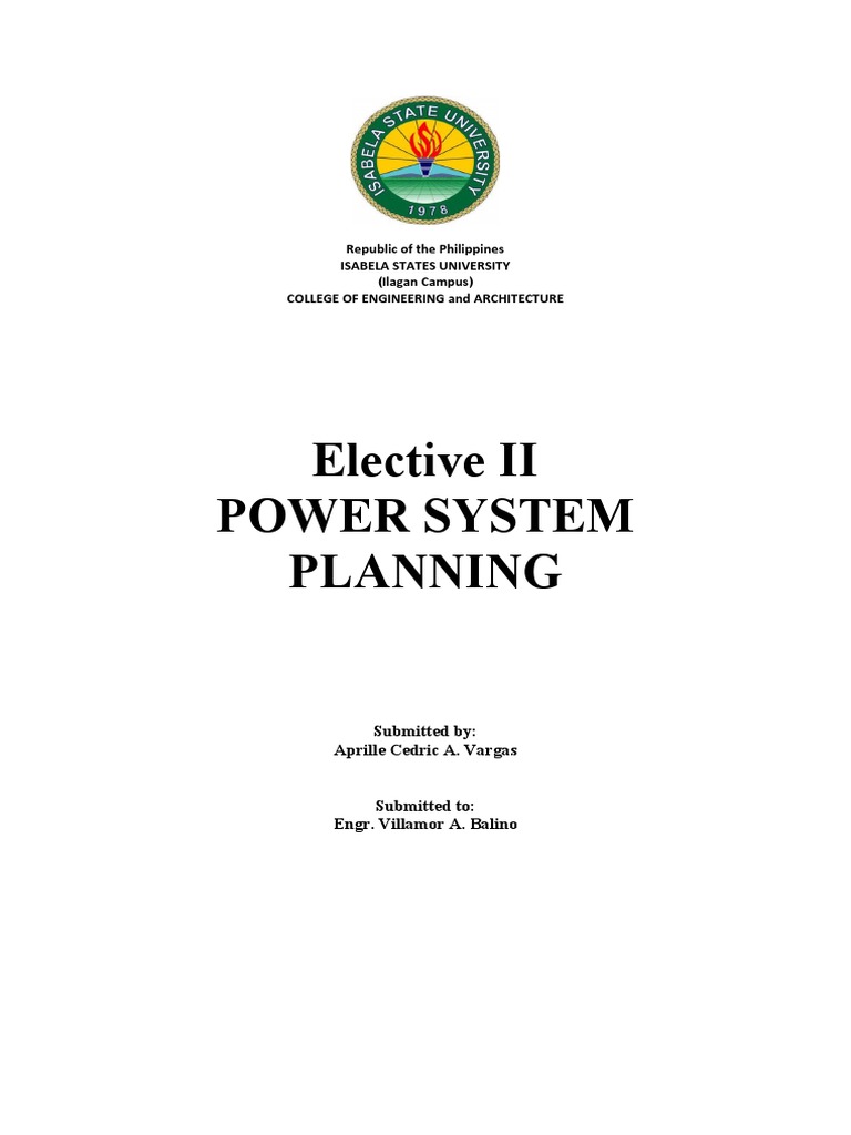 Elective II Power System Planning | PDF | Electric Power Transmission | Electric Power Distribution