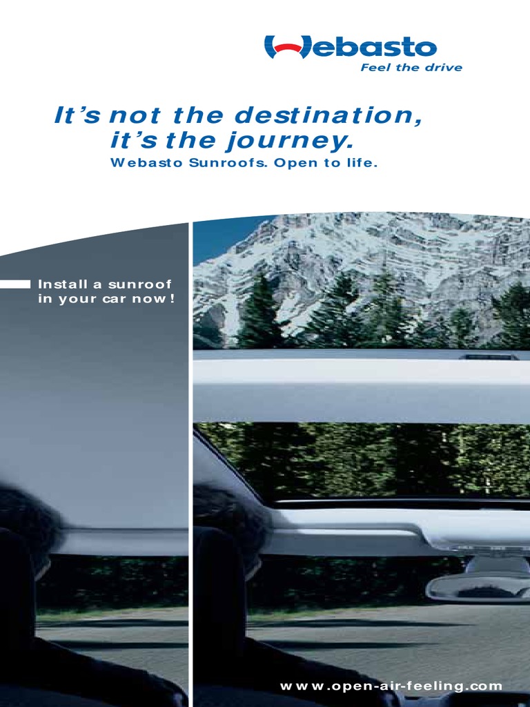 Webasto Flyer Sunroof AM | PDF | Motor Vehicle | Vehicles